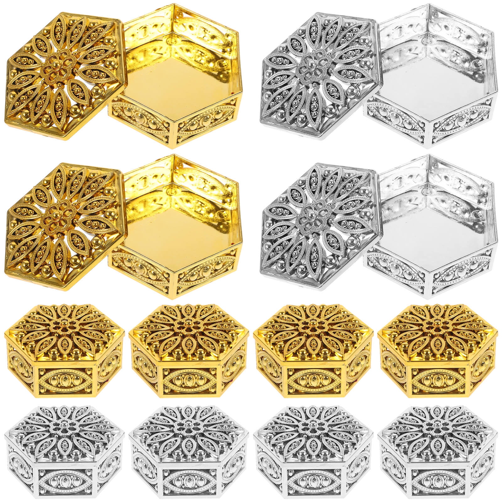 FESTFENDS 24Pcs Party Favors Boxes for Guests in Gold and Silver ...