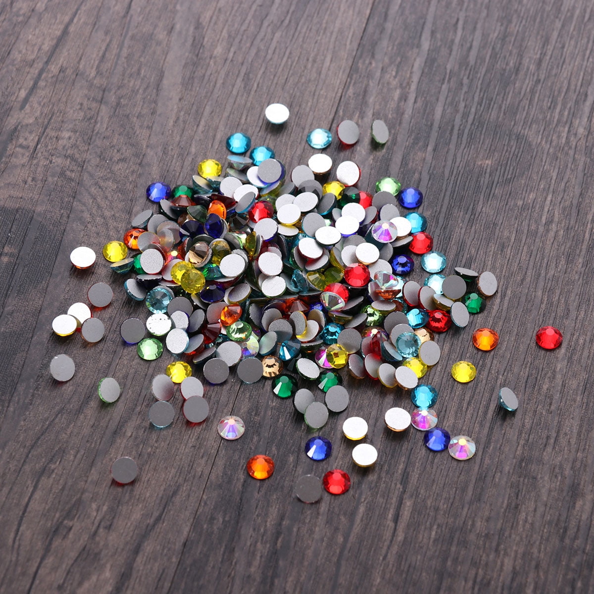 FESTFENDS 288Pcs Flat Back Crystals Rhinestones Assorted Color for ...