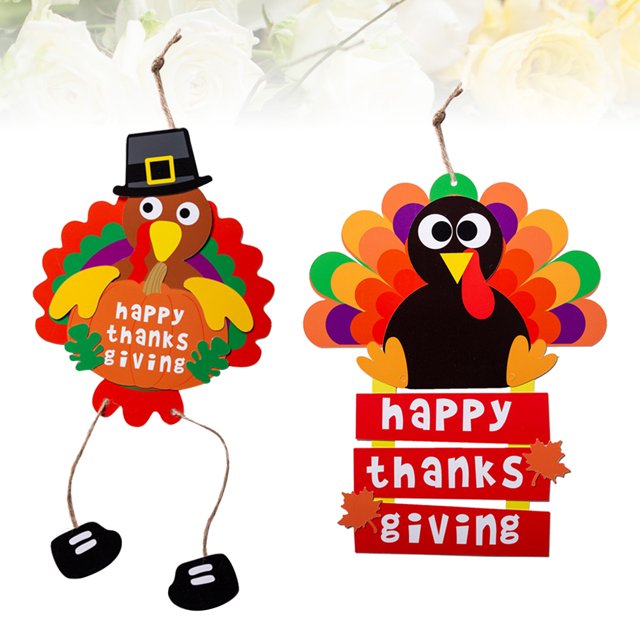 FESTFENDS 2Pcs Diy Crafting Materials Set Turkey Shape Paper ...