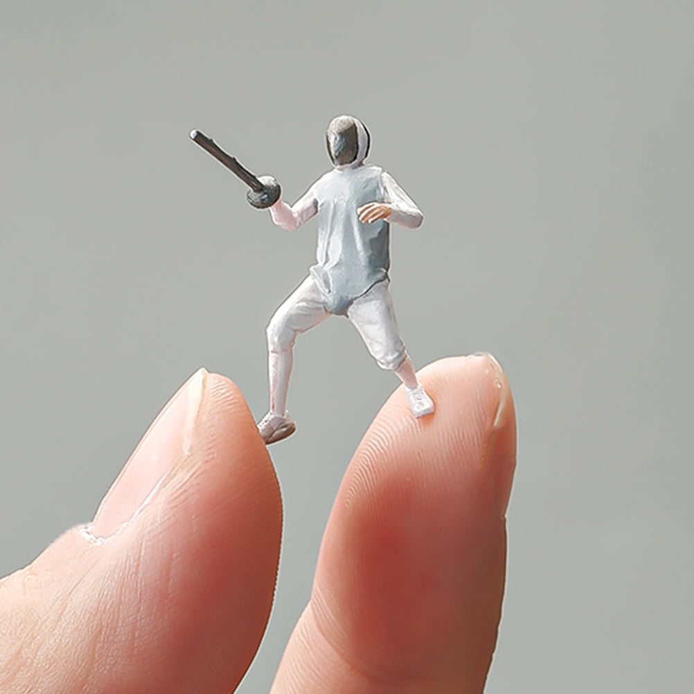 FESTFENDS 2Pcs Fencing Figures Miniature Realistic Detailing 1:64 Scale ...