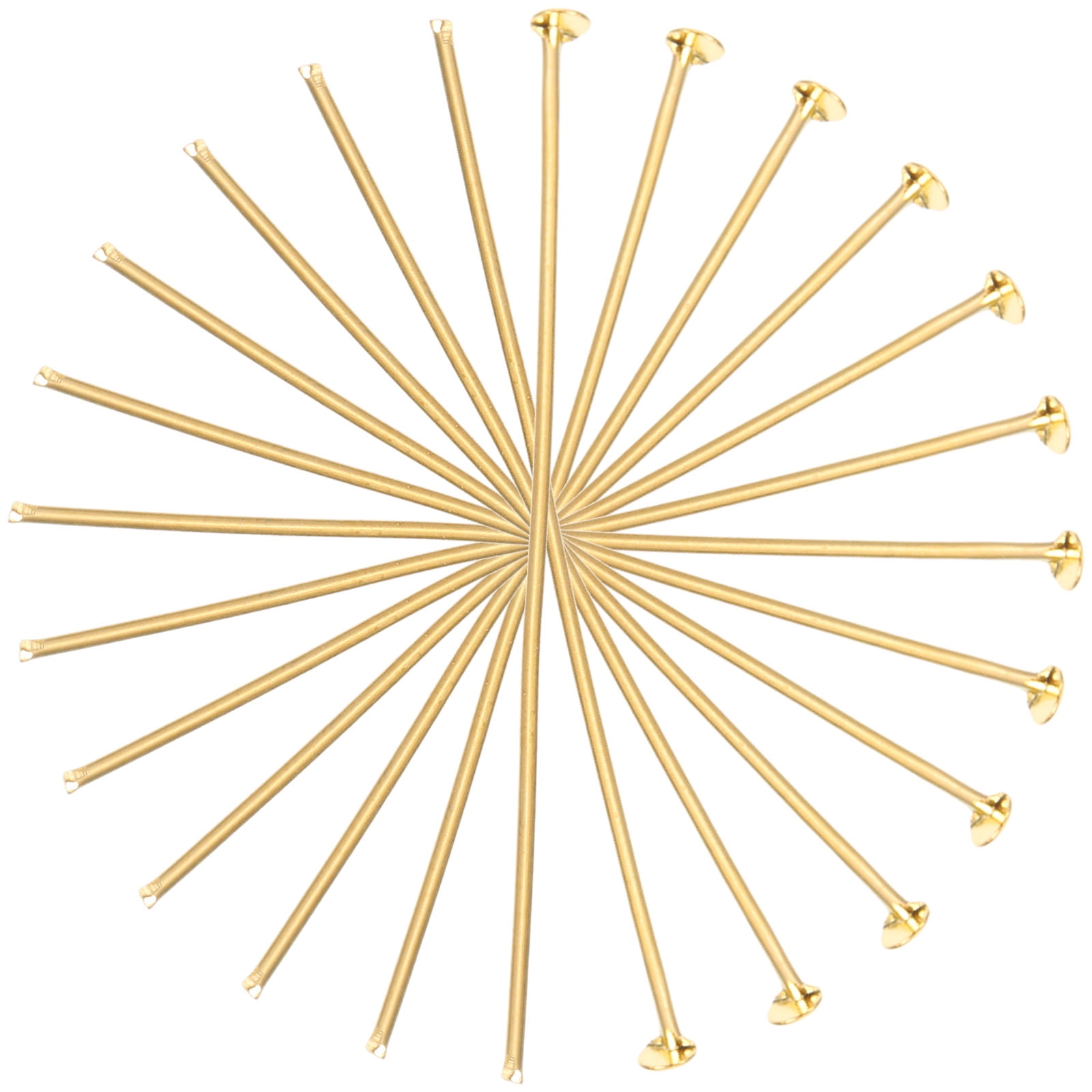 FESTFENDS 300Pcs Flat End Pin for Beading Pins Golden Metal Diy Beading ...