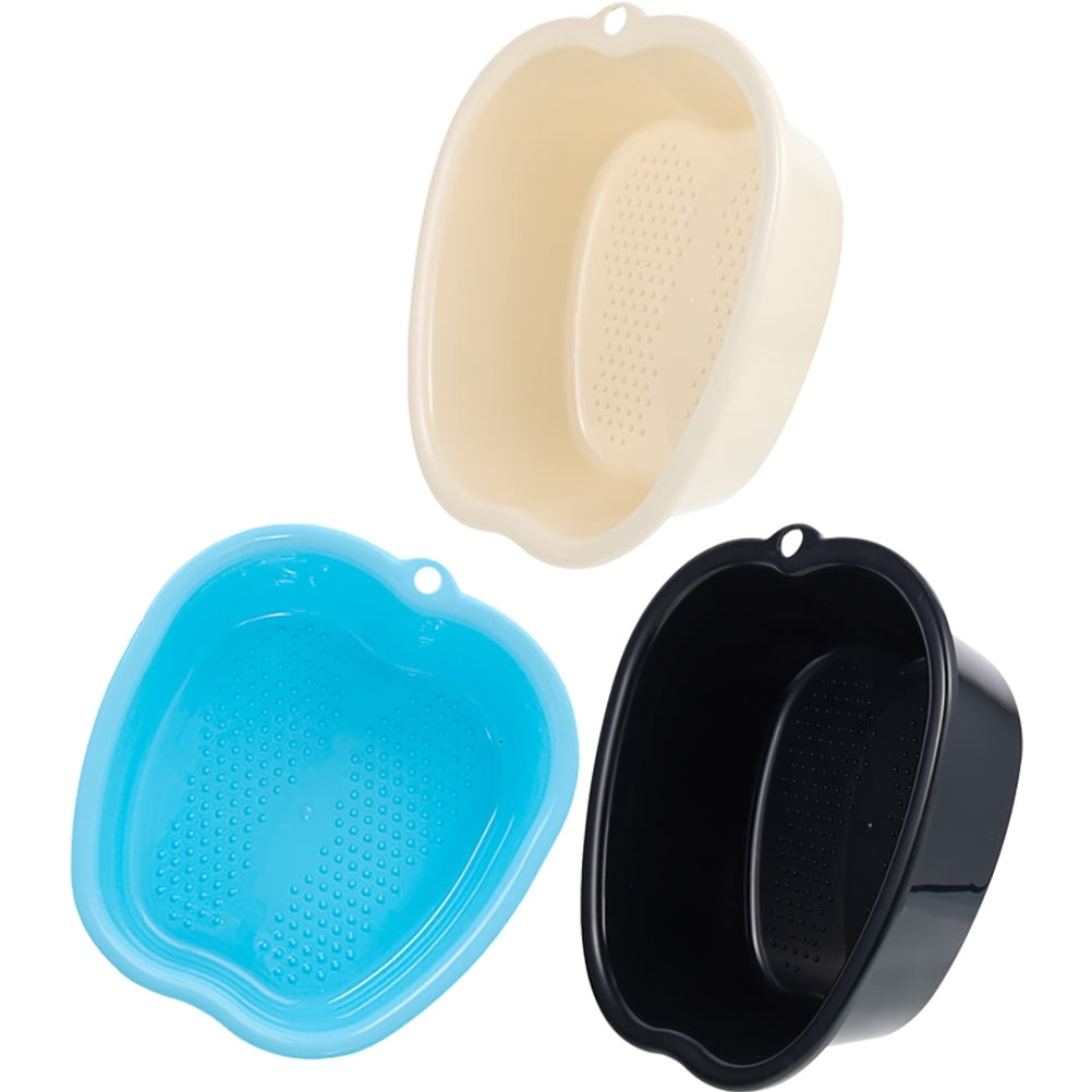 FESTFENDS 3Pcs Beige Foot Wash Basin Round Shape For Adults Outdoor ...