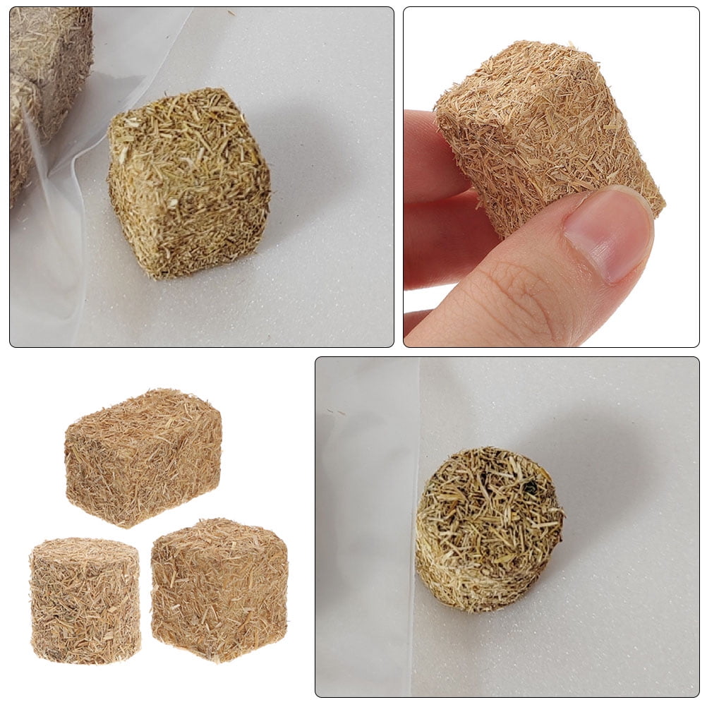 FESTFENDS 3Pcs Khaki Mini Hay Bales Cylinder Square Rectangular Shapes ...