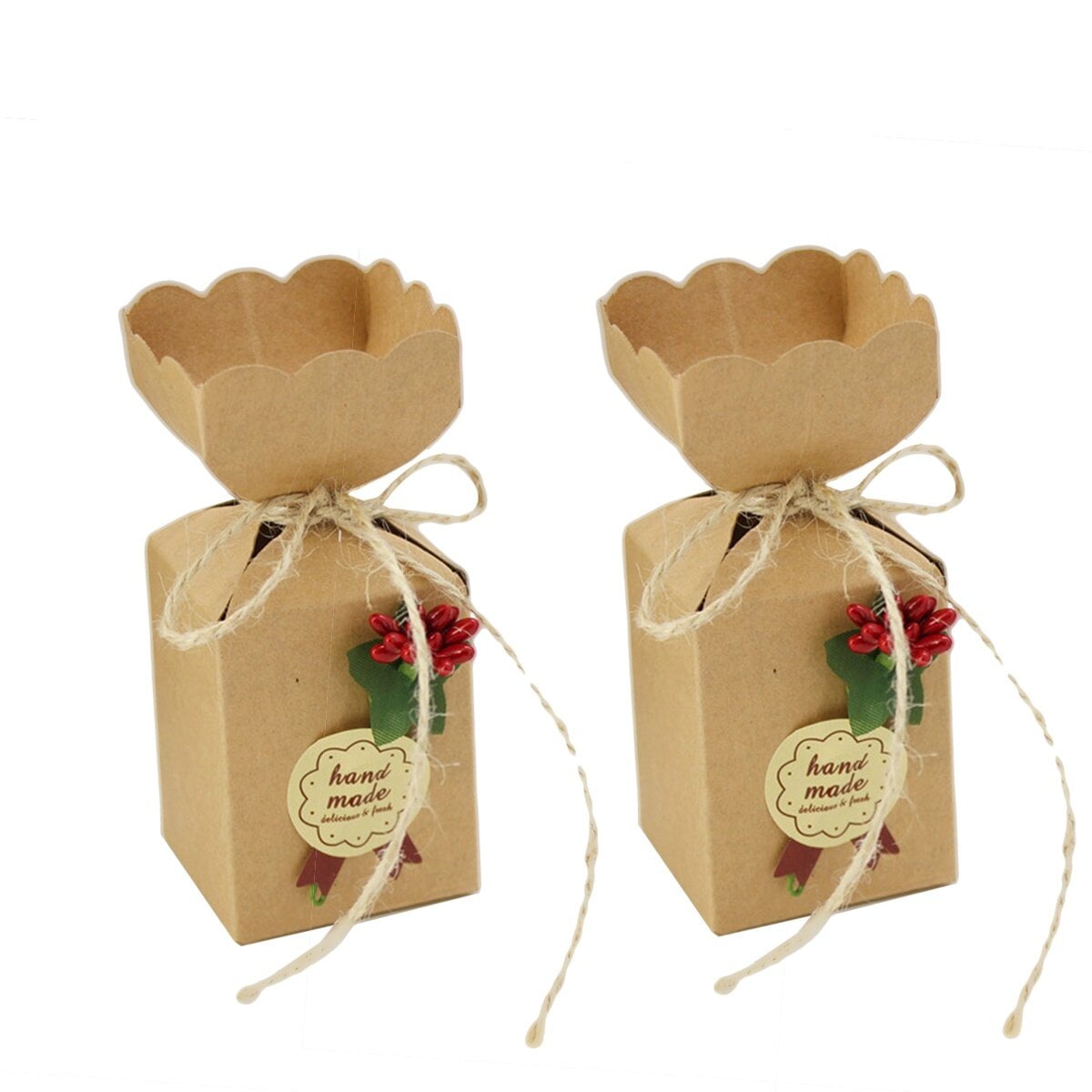 FESTFENDS 50Pcs Assorted Color Vase Shape Paper Boxes for Candy ...