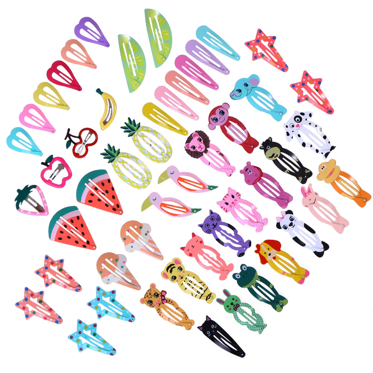 FESTFENDS 50Pcs Infant Hair Clips For Toddlers And Baby Girls With ...