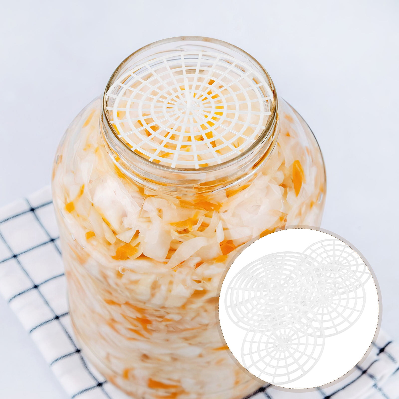 FESTFENDS 5Pack Fermenting Jar Press Tool with White Color and Plastic ...