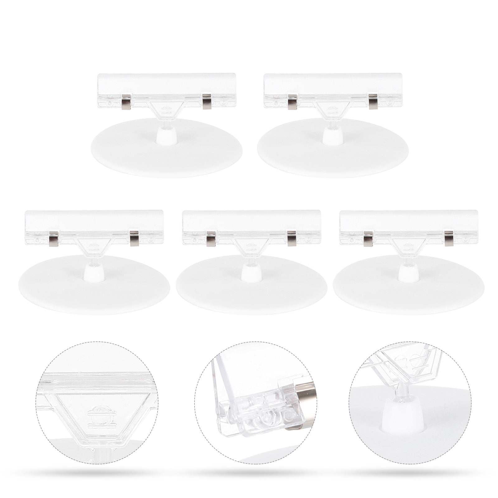 FESTFENDS 5Pcs Clear Plastic Sign Holder Clips for Business Owners and ...