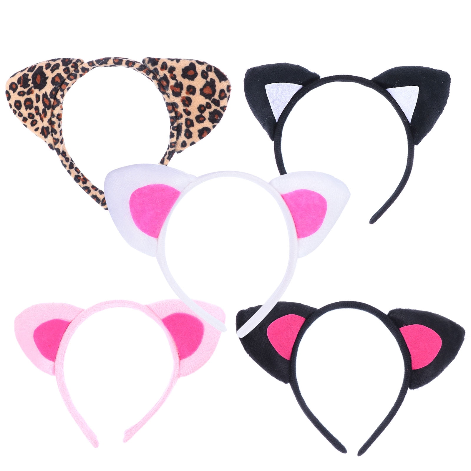 FESTFENDS Cat Ears Headbands Assorted Color 5Pcs 7.5x5.3in - Walmart.com