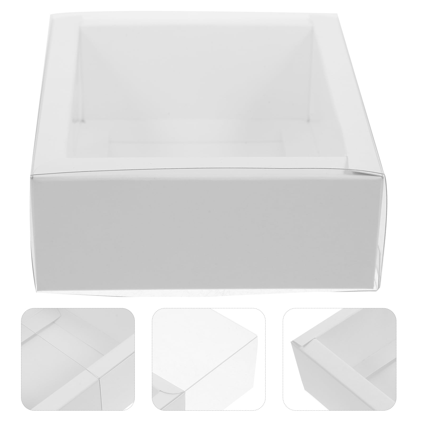 FESTFENDS 5Pcs White Cardboard Drawer Boxes for Small Cupcakes and ...