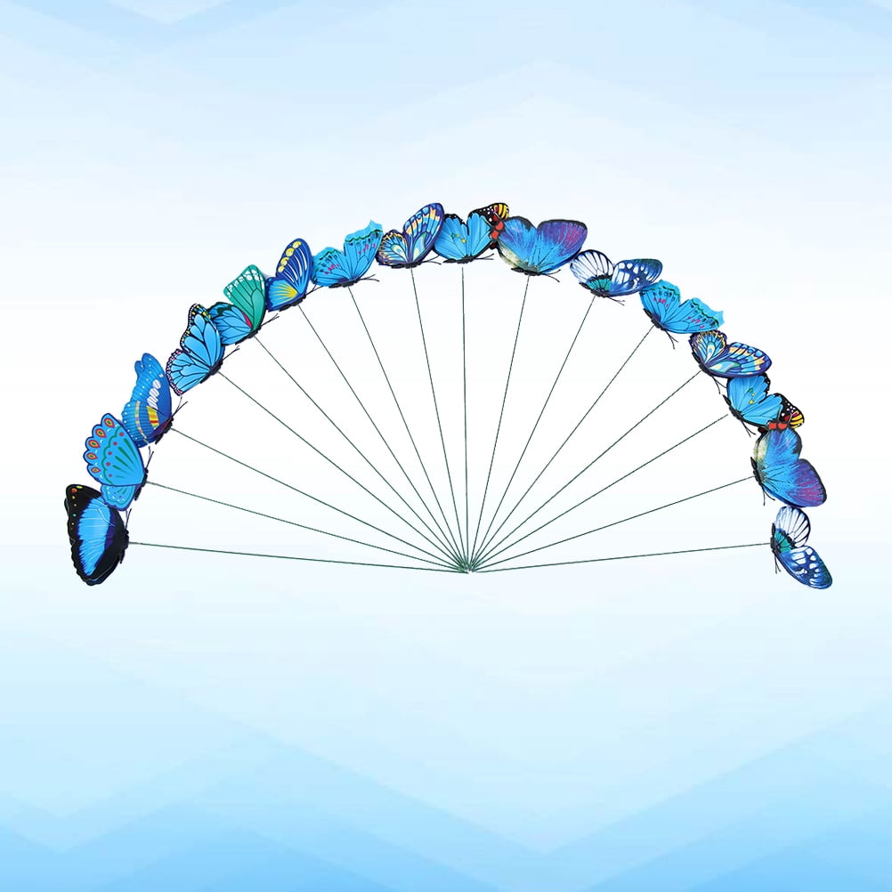 FESTFENDS 5Set Realistic Design Butterfly Shape PVC Metal Sway in ...