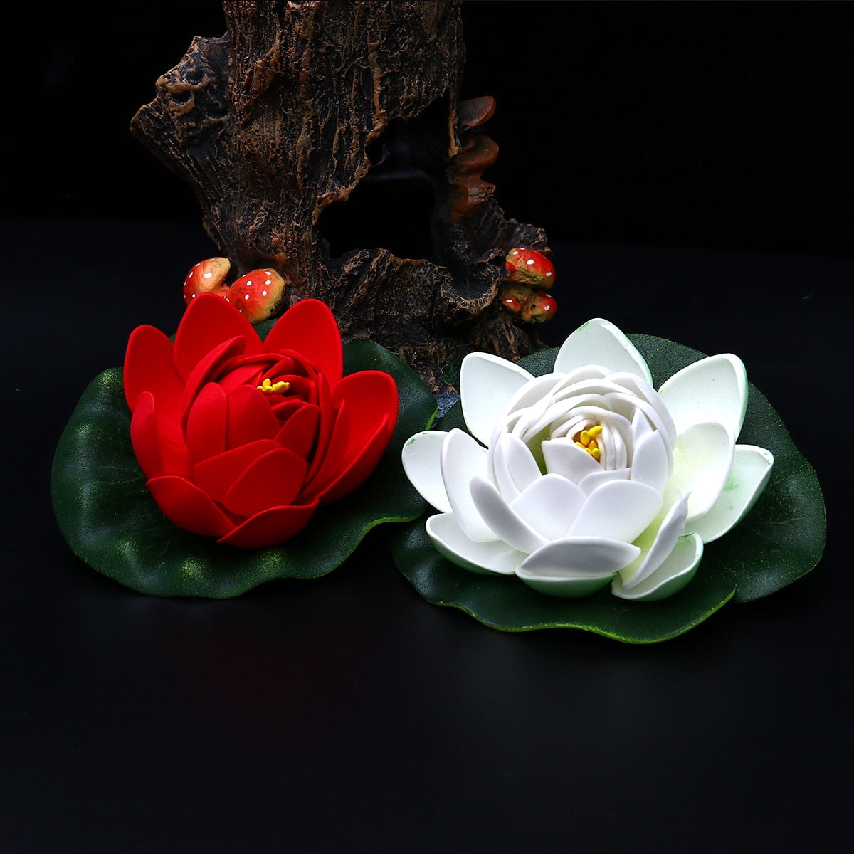 FESTFENDS 6Pcs 10cm Diameter EVA Artificial Lotus Flower for Outdoor ...