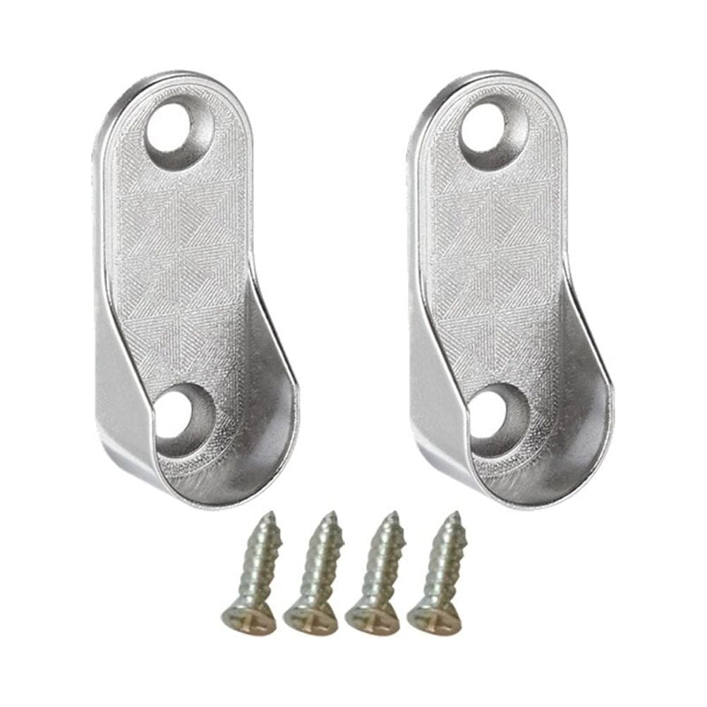 FESTFENDS 6Pcs Clothing Pole Holder Wardrobe Closet Rod Bracket In Oval ...