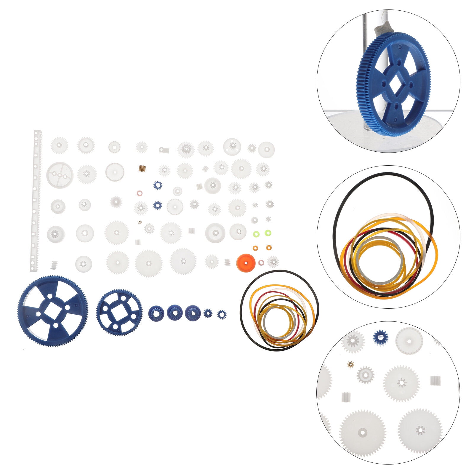 FESTFENDS 80Pcs Manual Worm Gear Plastic Gears Set for Diy Projects ...