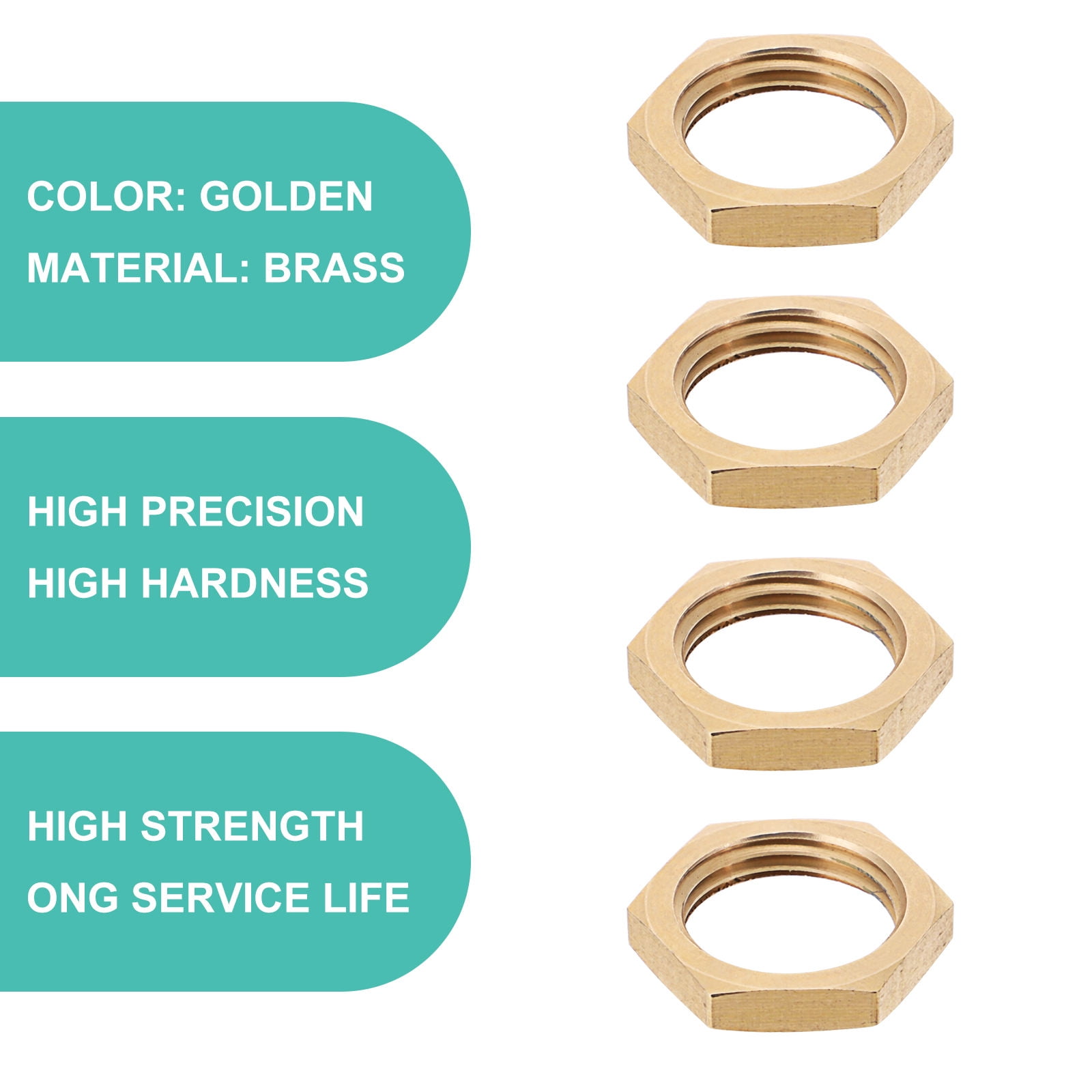FESTFENDS 8Pack Golden Brass Nut for Pipe Fittings with High Precision ...