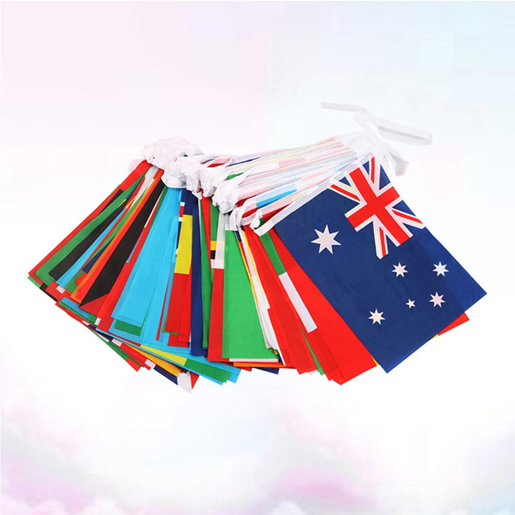 FESTFENDS Assorted Color Polyester Banner Flag with 200 Countries ...