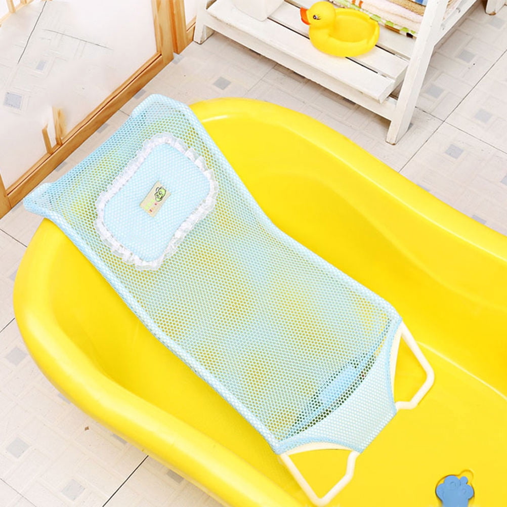 FESTFENDS Baby Bath Seat Support with High Flexible Mesh for Tub Blue ...