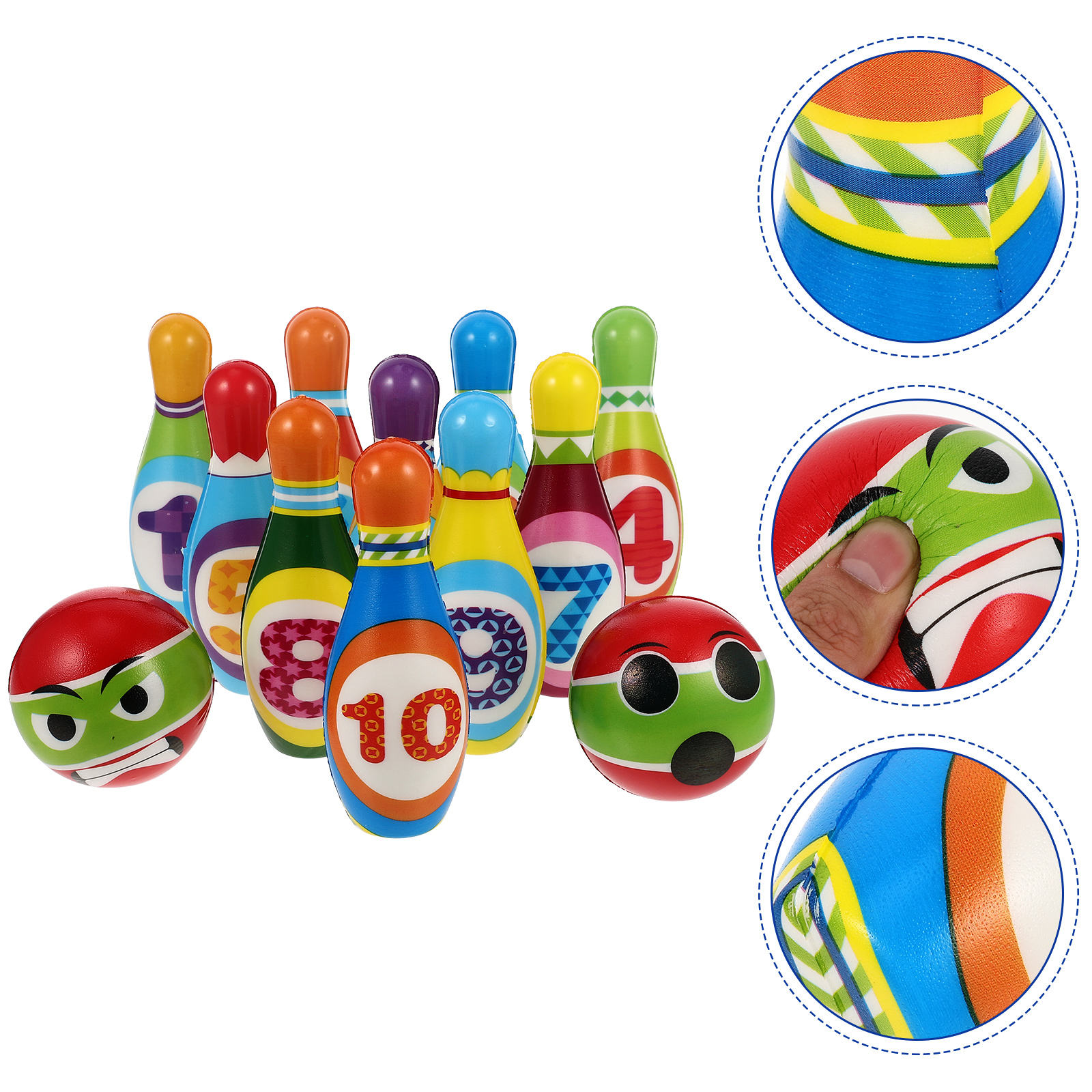 FESTFENDS Bowling Game Children 28x8.5x14.5in Pu Material Cylindrical ...