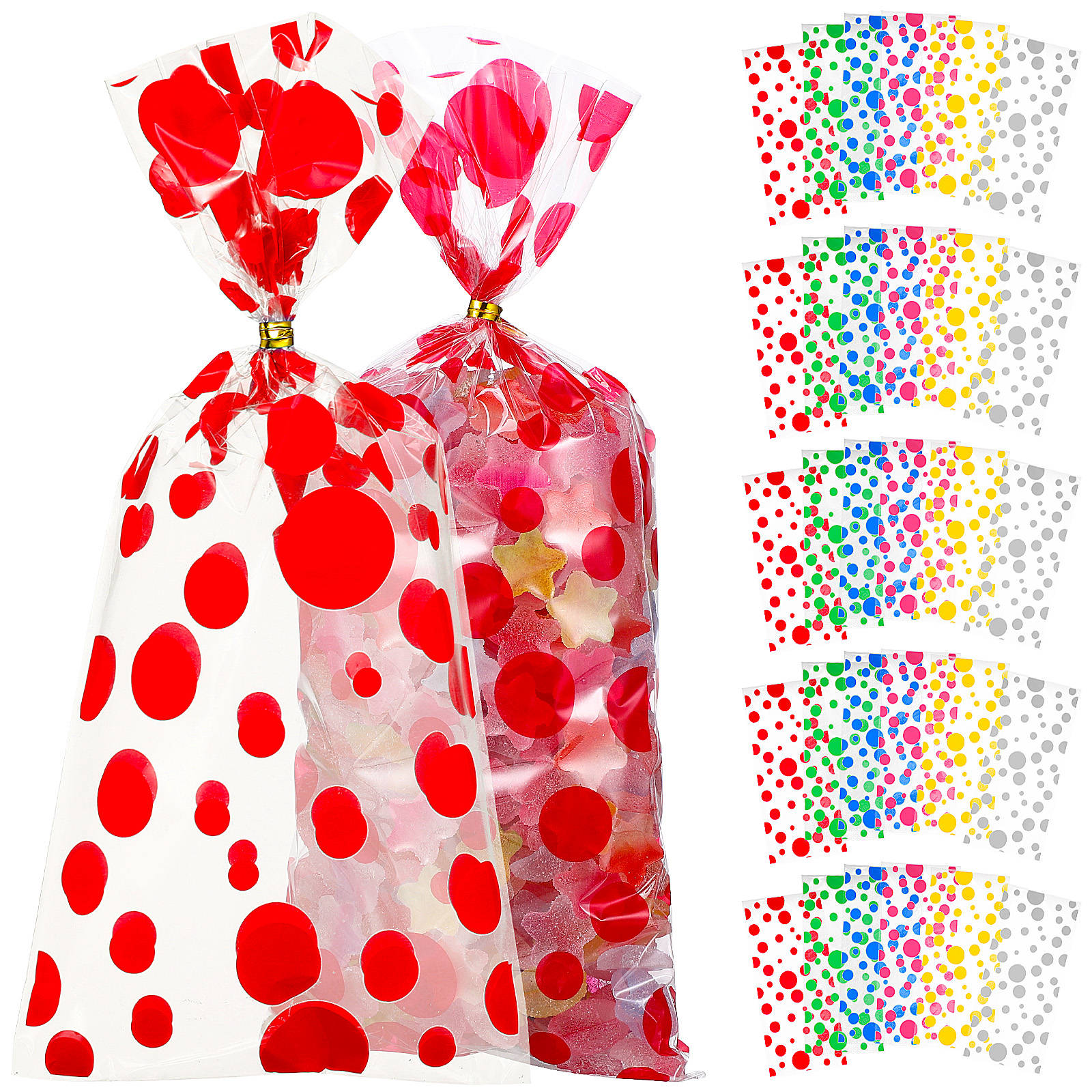 FESTFENDS Cellophane Storage Bags for and Snacks Reusable Assorted ...