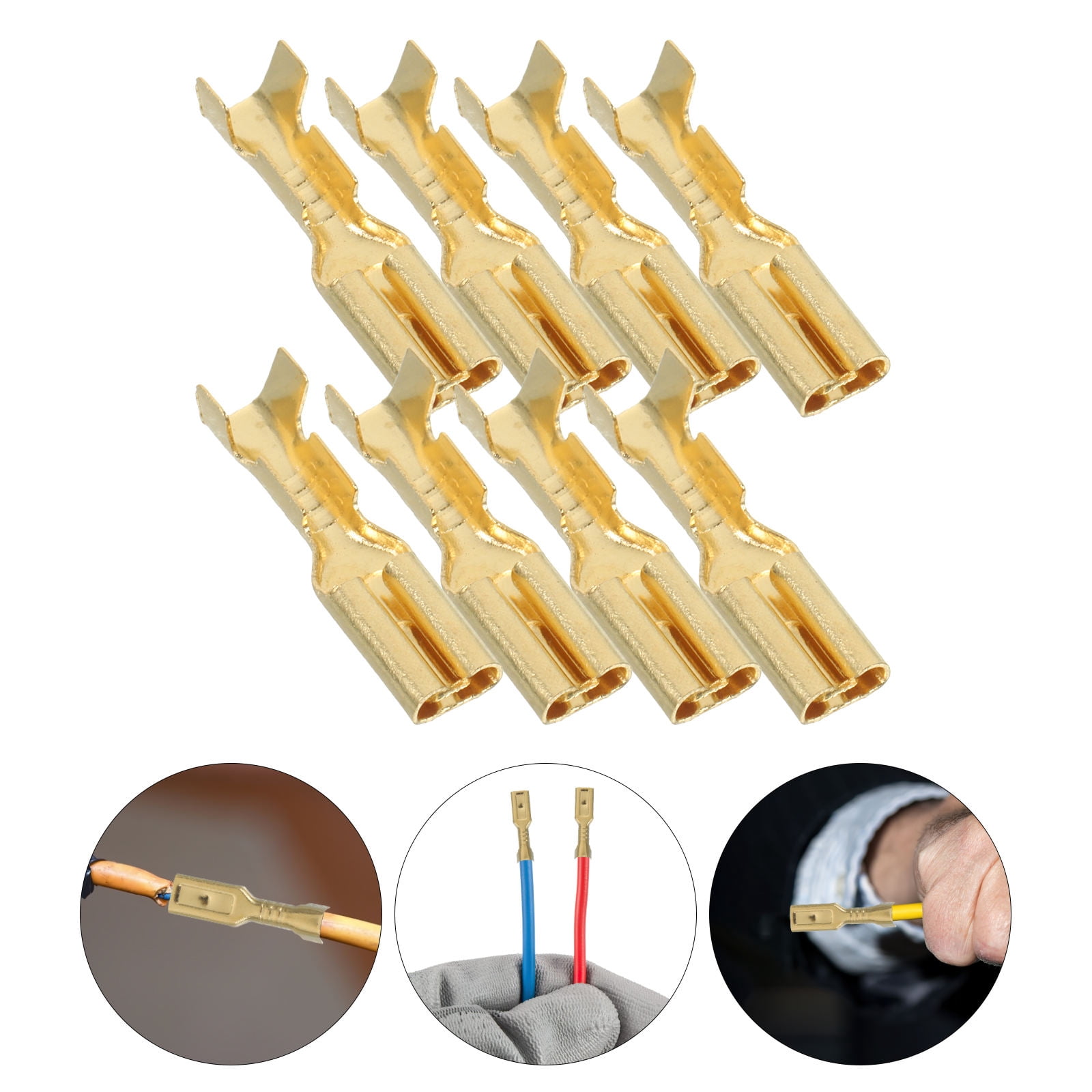 FESTFENDS Crimp Connectors 1000pcs Spade Copper Golden With Electrical ...