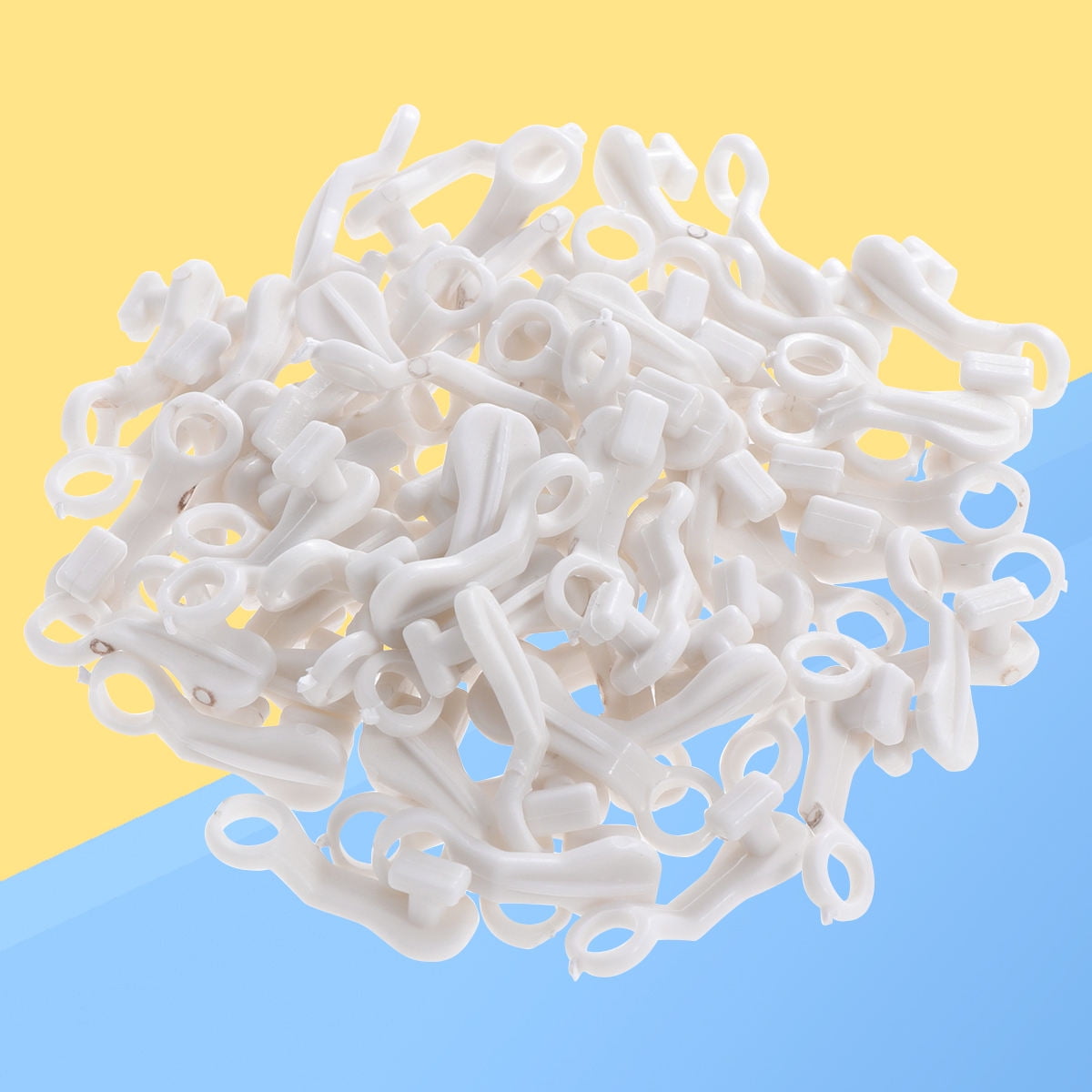 FESTFENDS Curtain Rail Gliders S Shape Rod Slides Plastic 50Pcs for ...