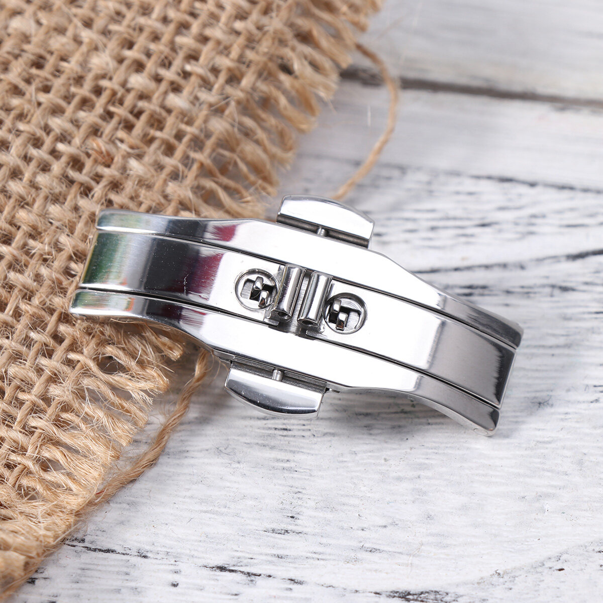 FESTFENDS Metal Watch Band Clasps Stainless Steel Silver 1Pack 1.7x1x0 ...