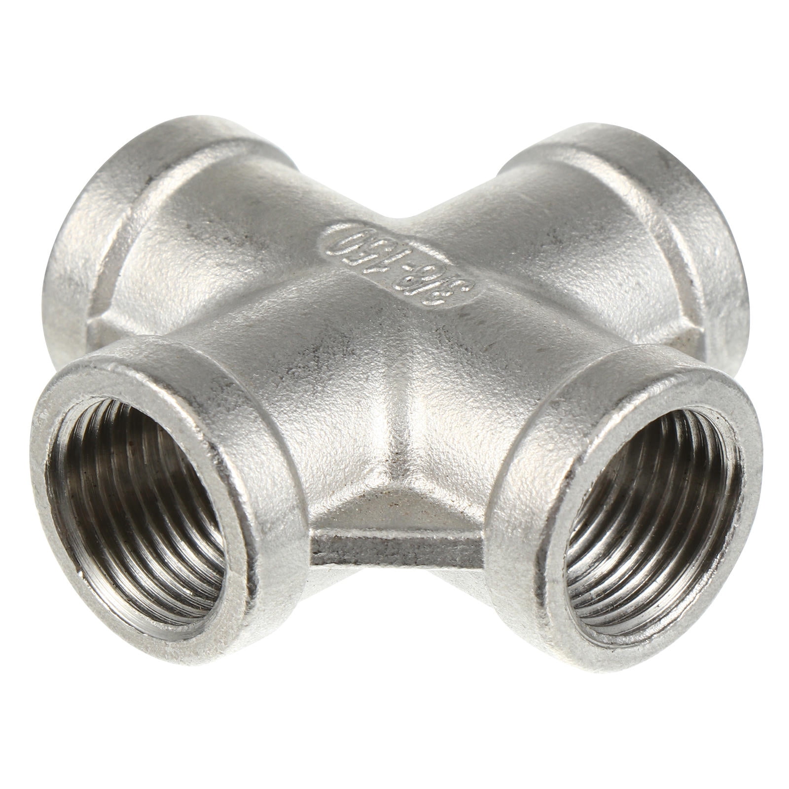 FESTFENDS Four-Way Joint Connector 1Pack Silver for Elbow Pipe Fitting ...