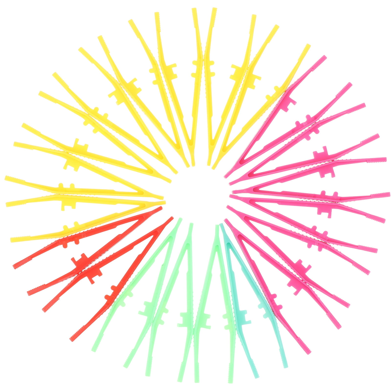 FESTFENDS Mini Plastic Tweezers 20Pcs Assorted Color for Precise Bead ...