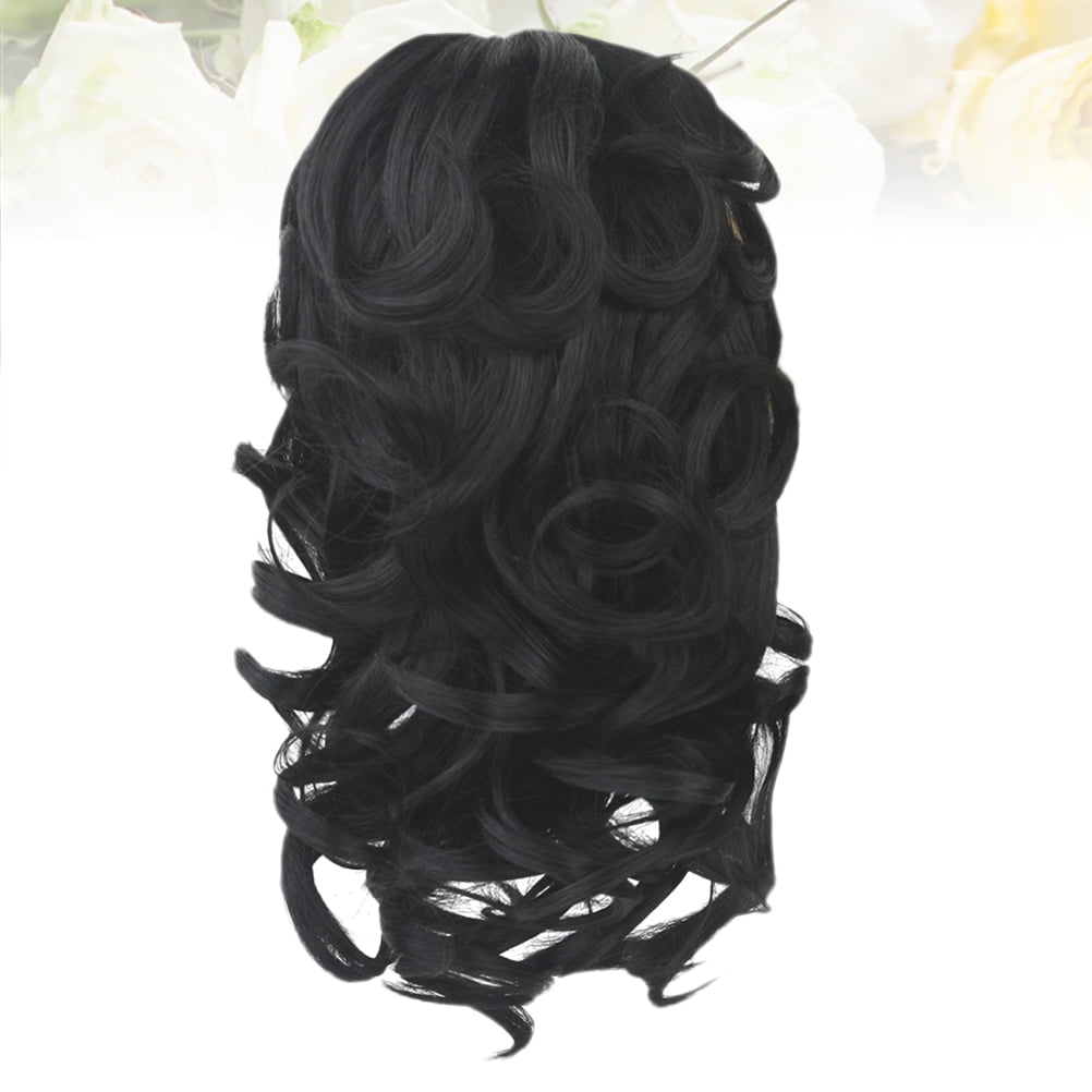 FESTFENDS Ponytail Gripper 1Set Black Curly Extension For Women And ...