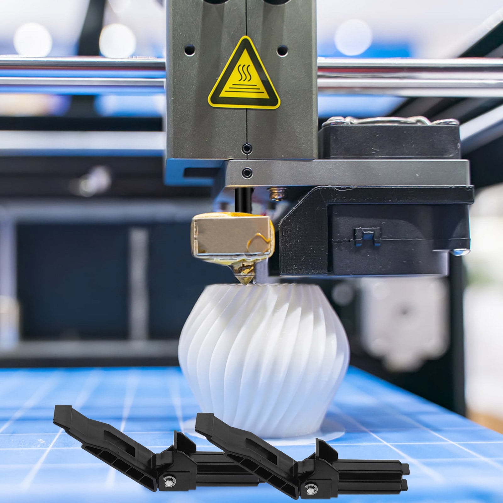 FESTFENDS Printer Stand Table 2Set Hinge Black Plastic With Sleek ...