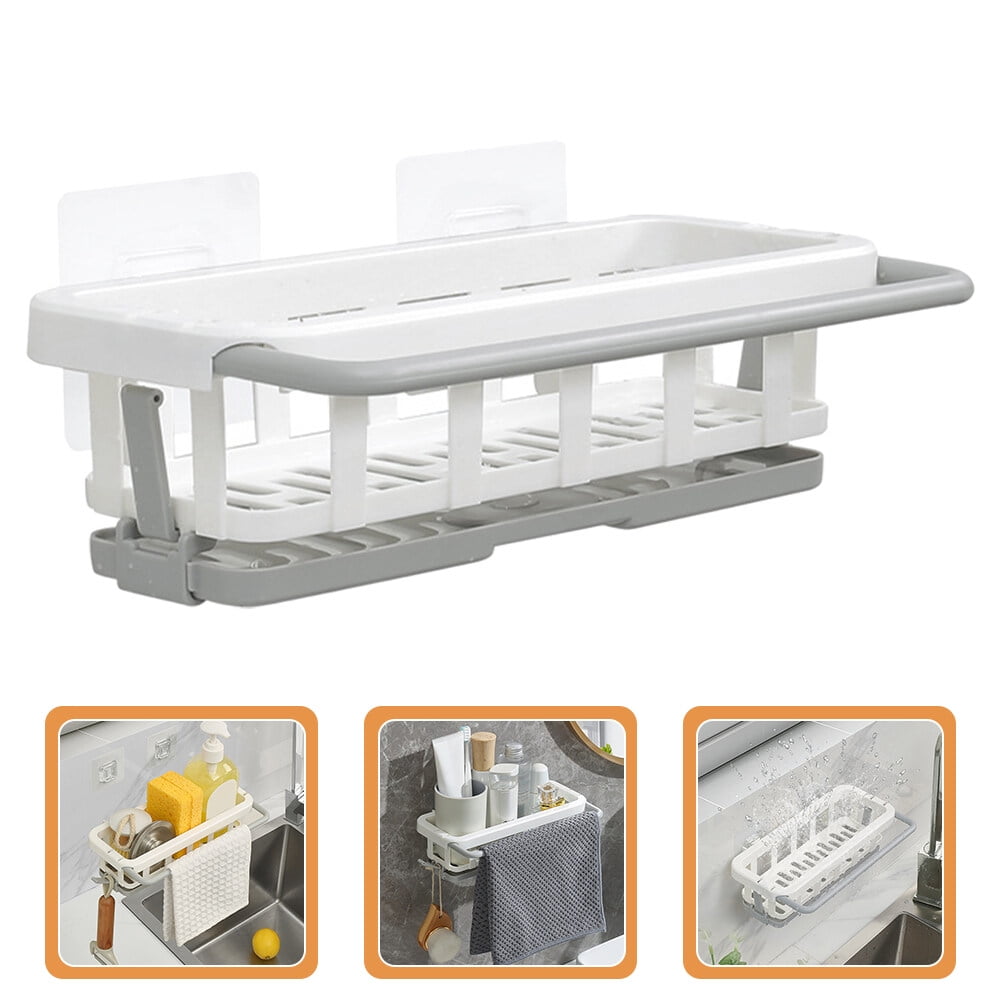 FESTFENDS Rag Storage Rack 1Set White ABS Storage Rack for Kitchen ...