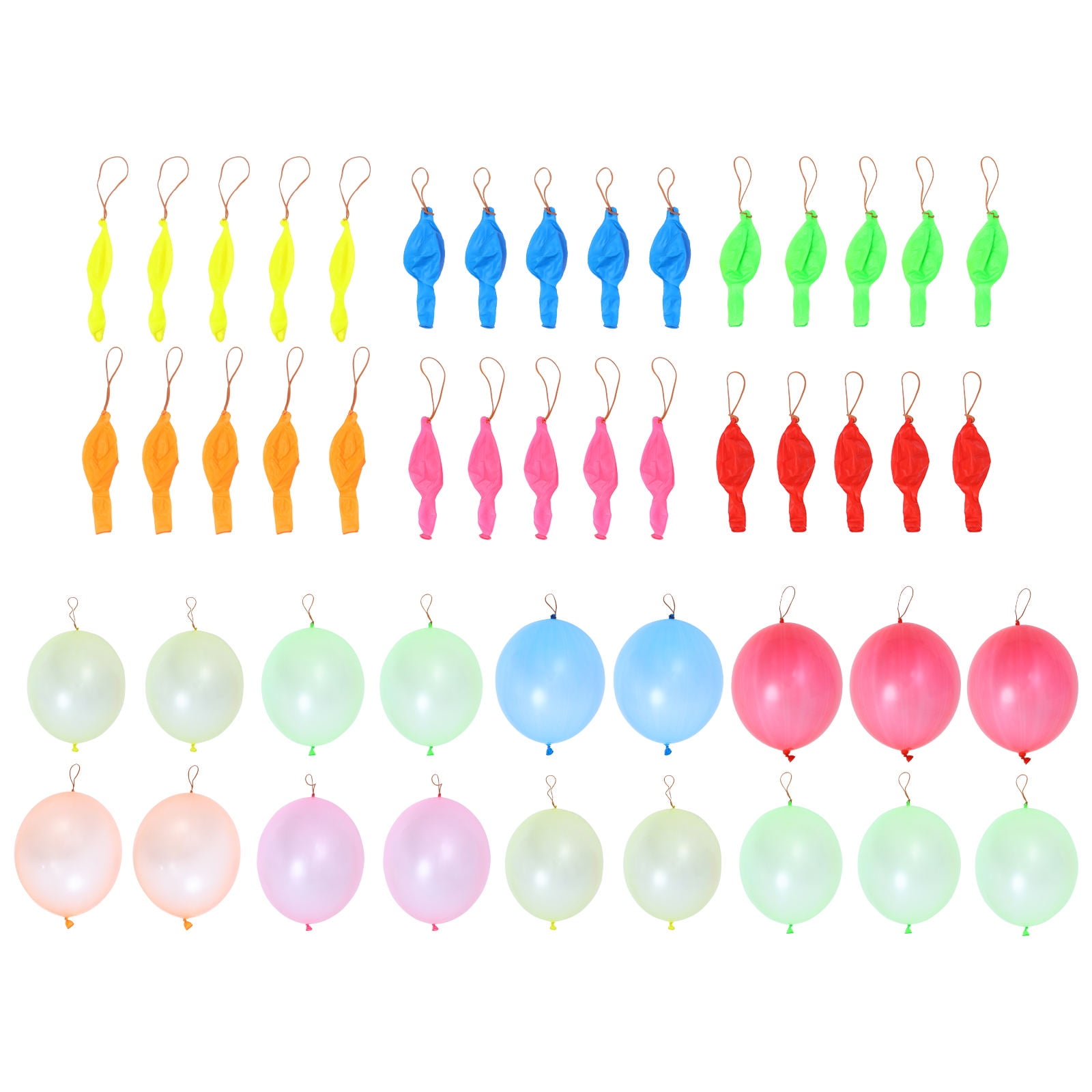FESTFENDS Round Latex Balloons 50Set Punch Balloons Prop Assorted Color ...