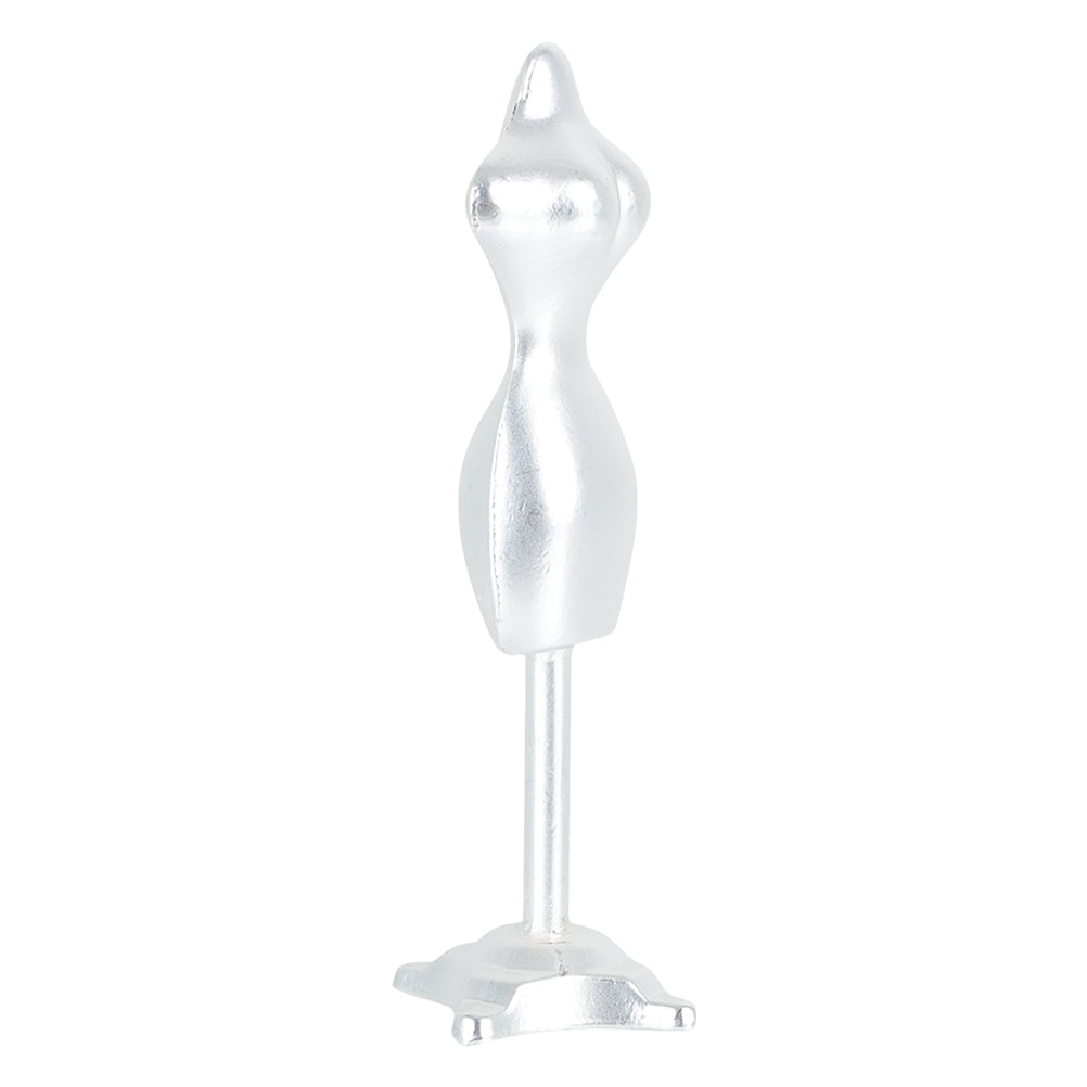FESTFENDS Silver Mini Display Rack 8X2.5X2.5Cm Zine Alloy Mannequin Model Stand For Child ...