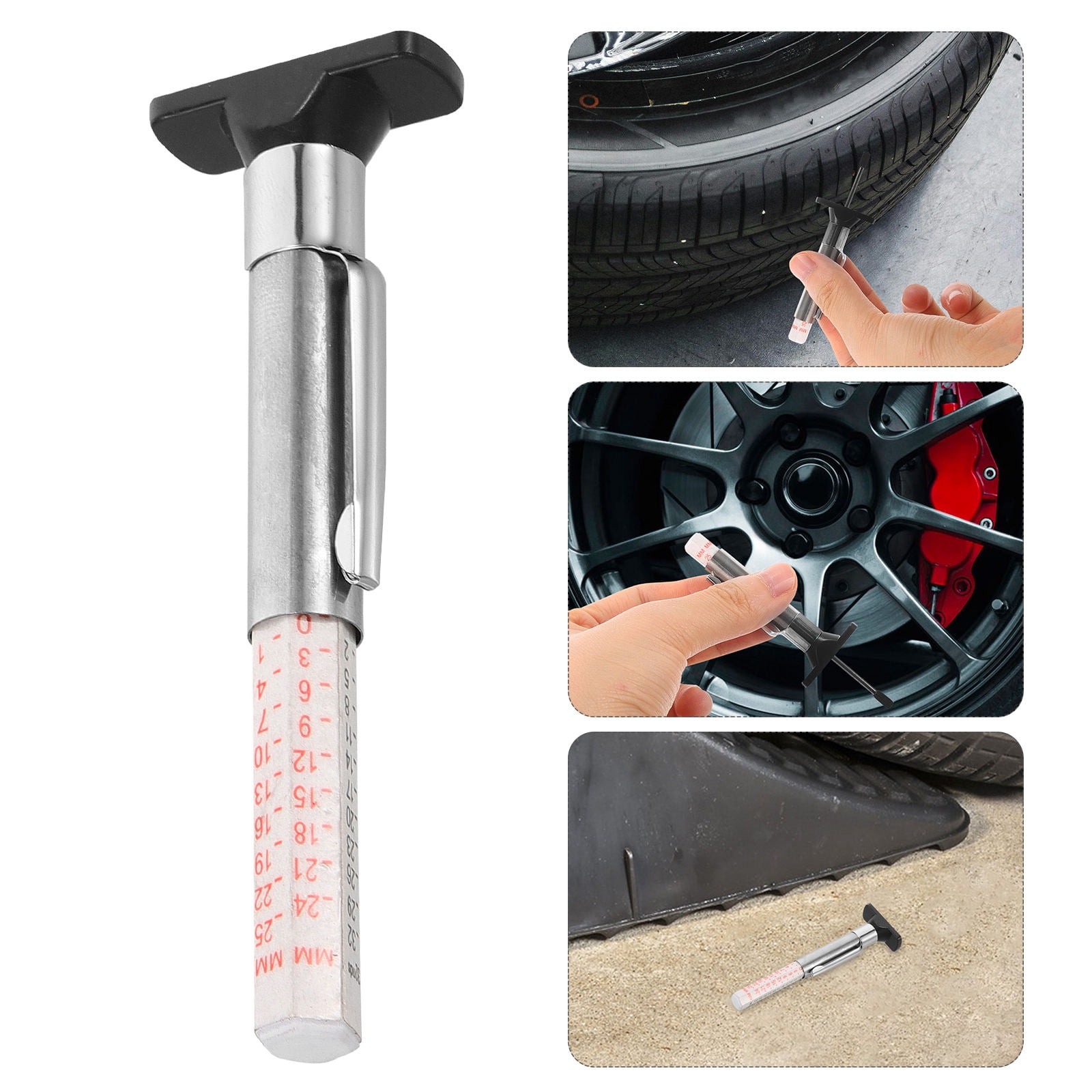 FESTFENDS Tire Tread Depth Gauge 1Pack Plastic Measuring Tool for ...