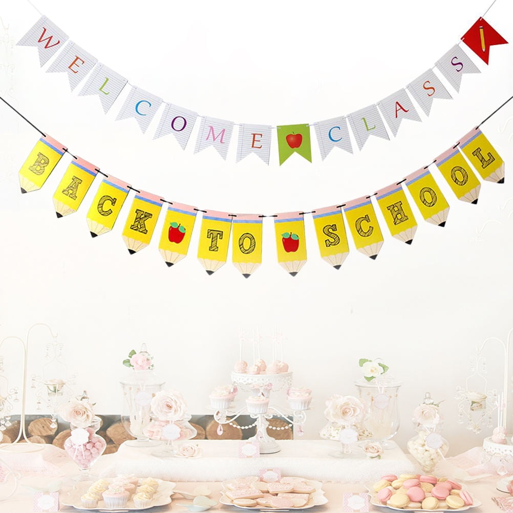 FESTFENDS Welcome To First Grade Banner 2 Sets Back To School ...