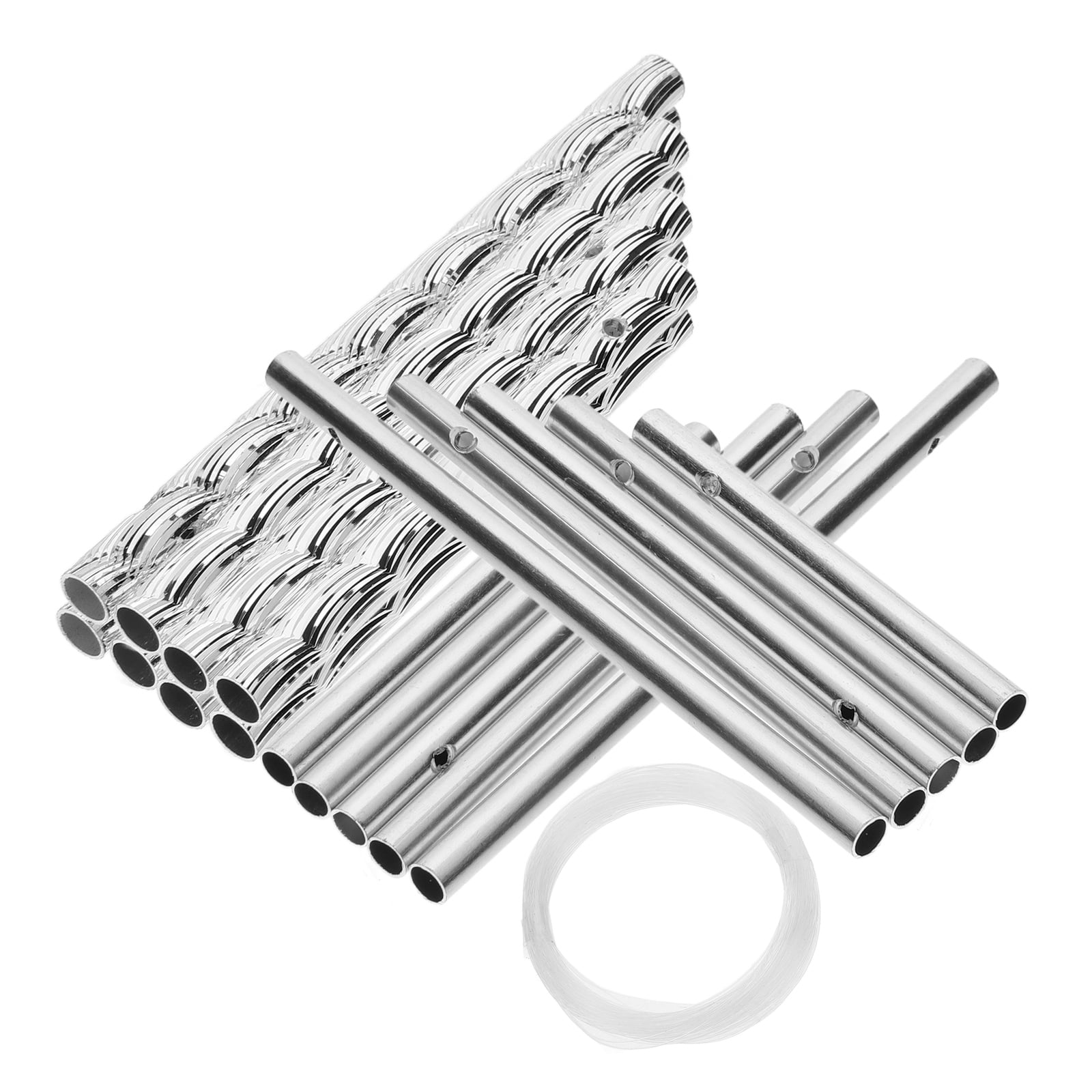 FESTFENDS Wind Chimes Pipe Diy Wind Chime Aluminum Silver 45 Tubes 12 ...