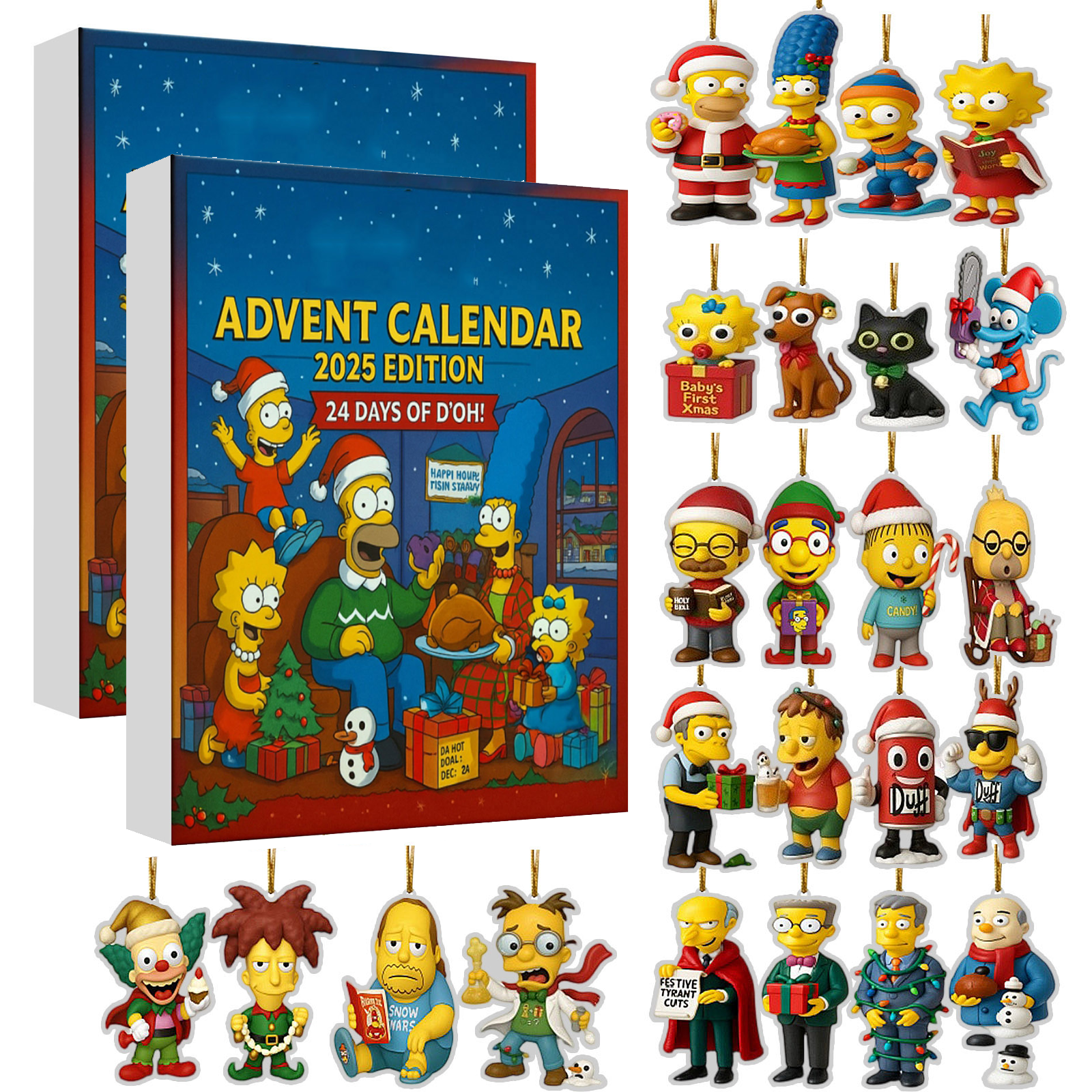 FESTILA 24 Days Simpsons Advent Calendar 2025, Bruins Funny 2025 Advent ...