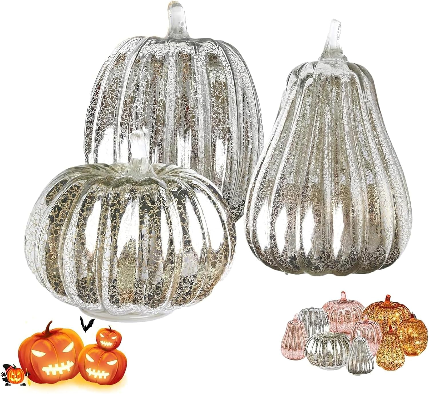 FESTILA Cherishous Twinkle LED Light Pumpkins, Illuminated Starry Night ...