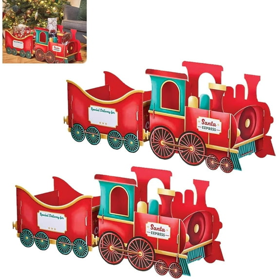 FESTILA Christmas Presents Trains, Santa Gift Train Set, Holiday Cheer ...