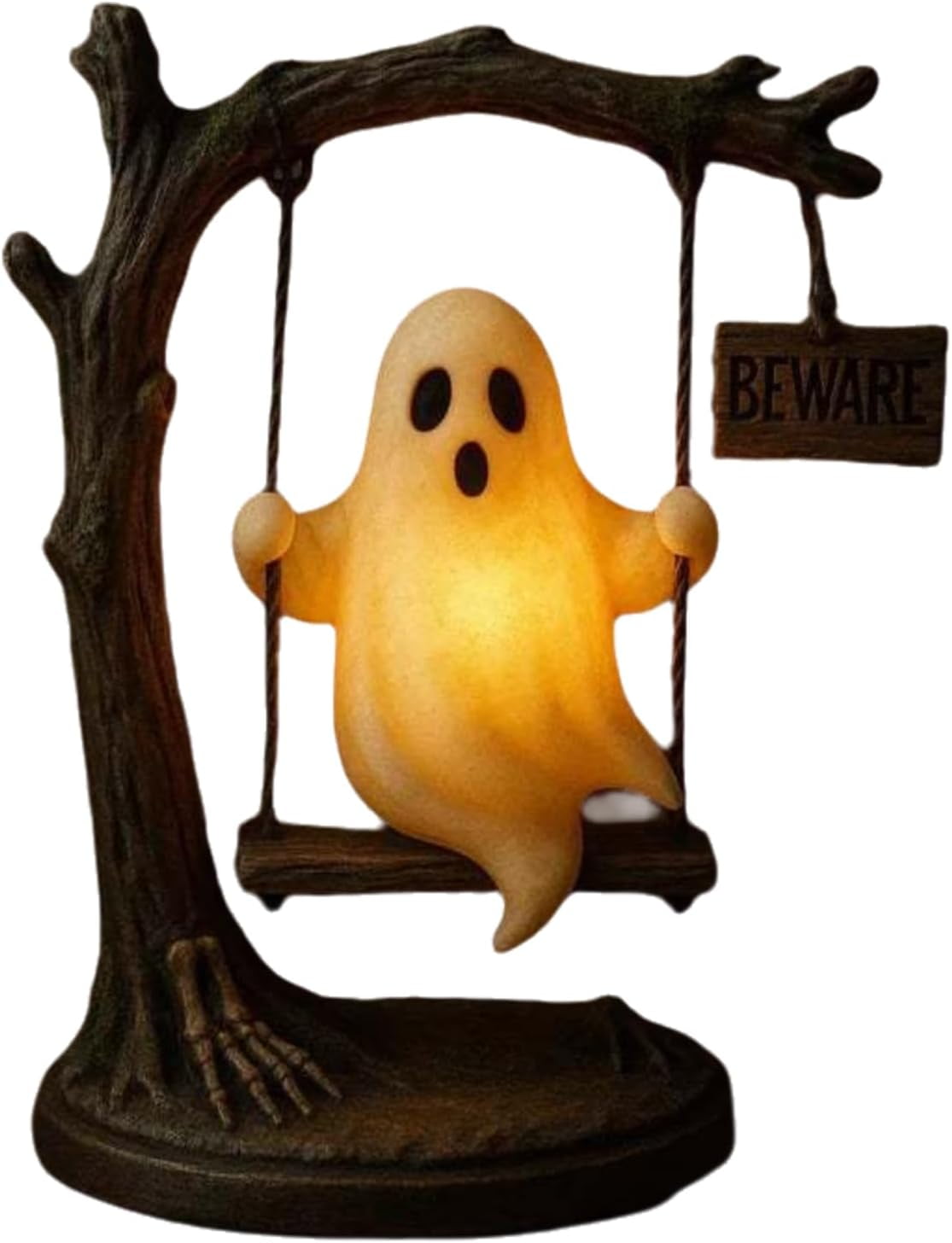 FESTILA Ghost Swing Lamp,Ghost On A Tree Swing Halloween Spooky Swing ...
