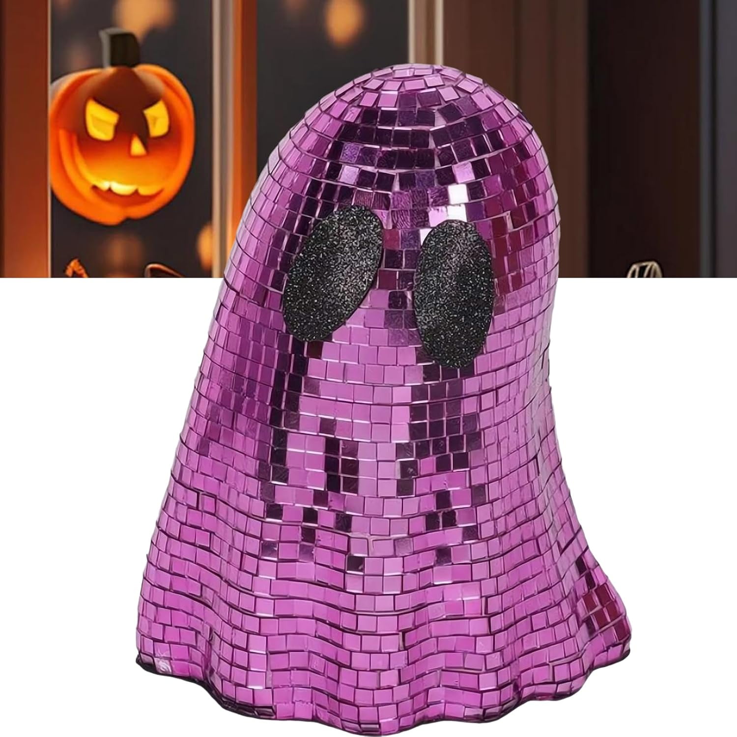 FESTILA Halloween Disco Ghost Decor,7 Inch Ghost Disco Ball Table ...