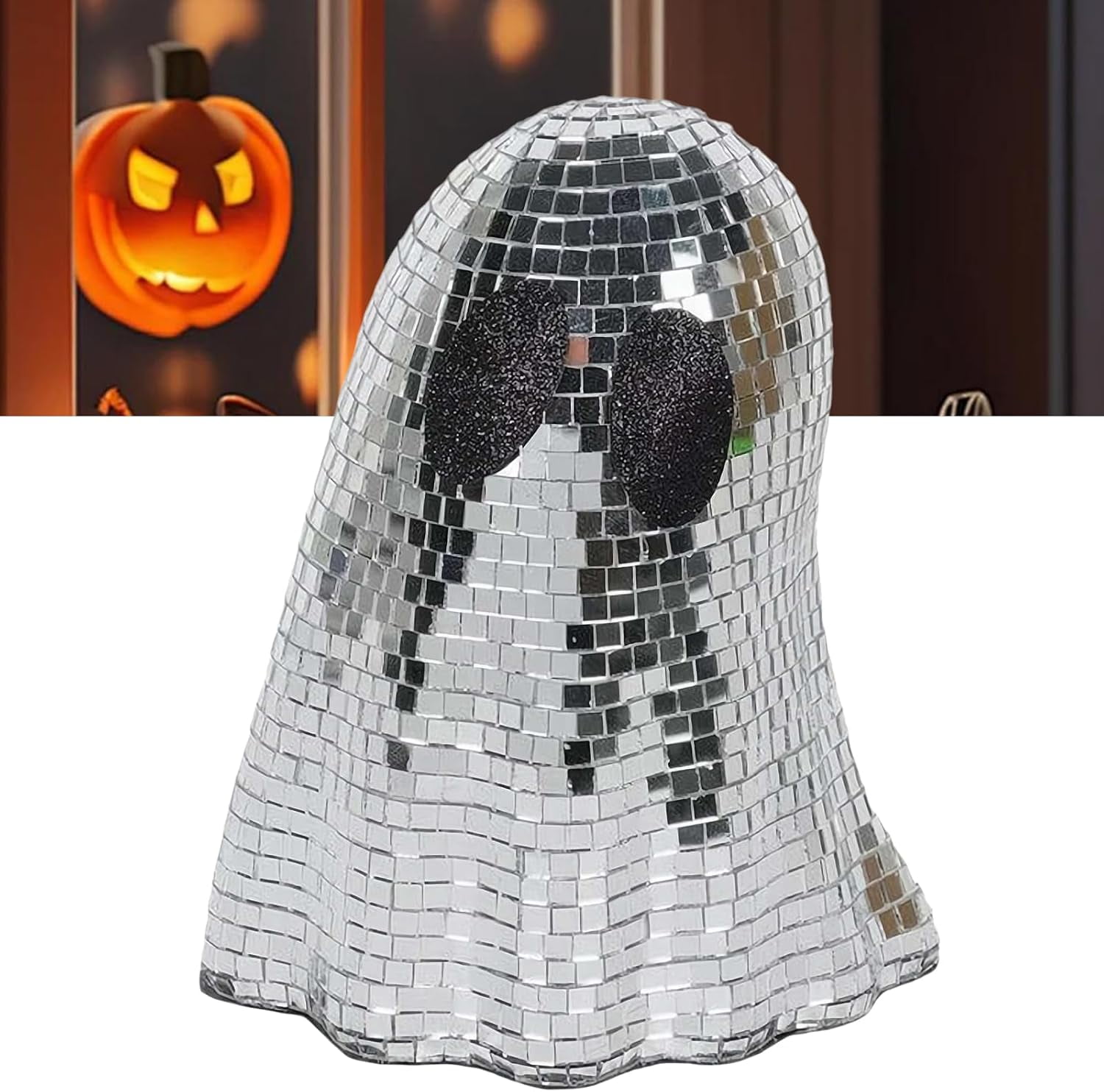 FESTILA Halloween Disco Ghost Decor,7 Inch Ghost Disco Ball Table ...