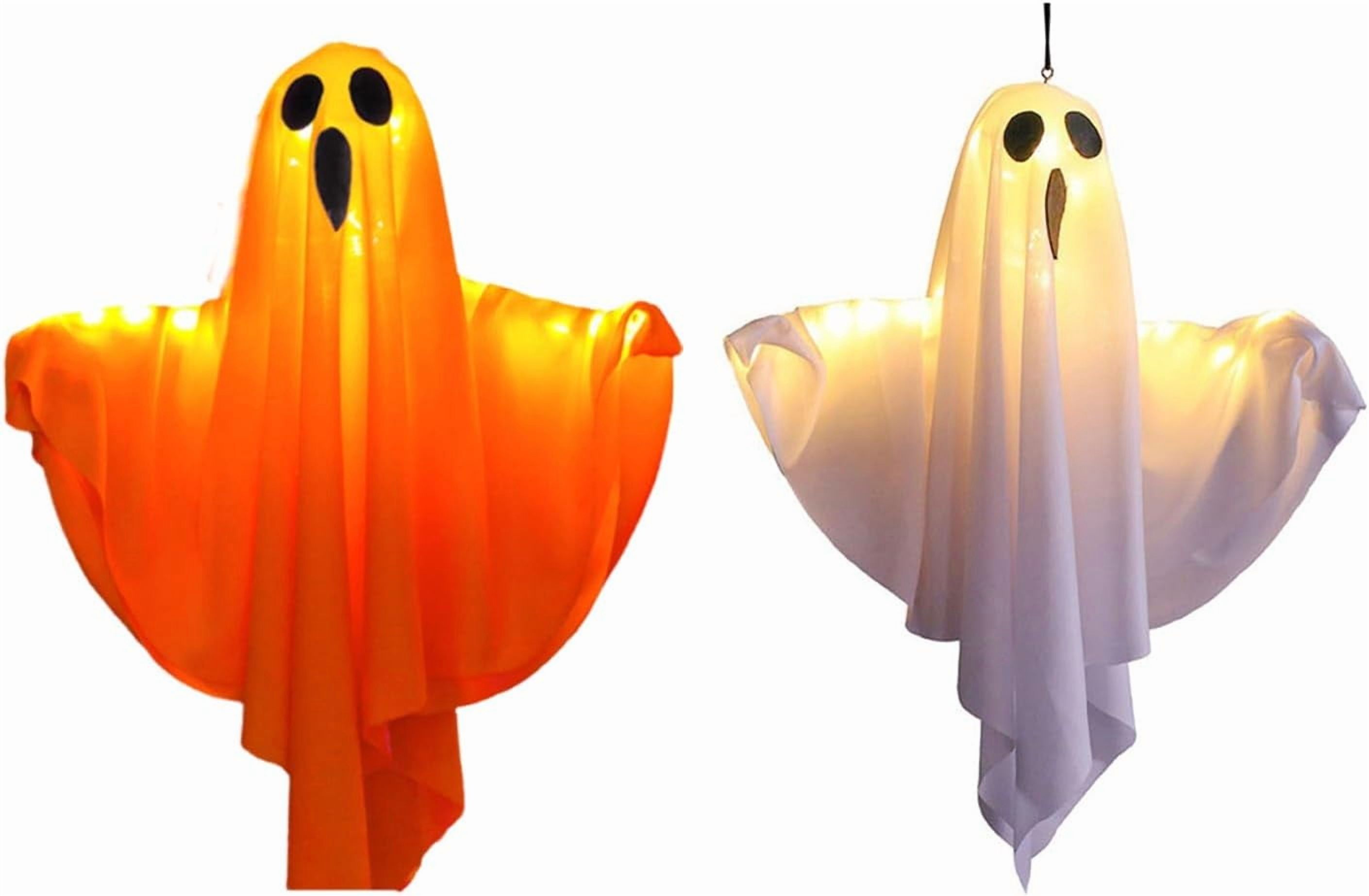 FESTILA Halloween Outdoor Hanging Ghosts, 19.6" Hanging Ghosts Light Up ...
