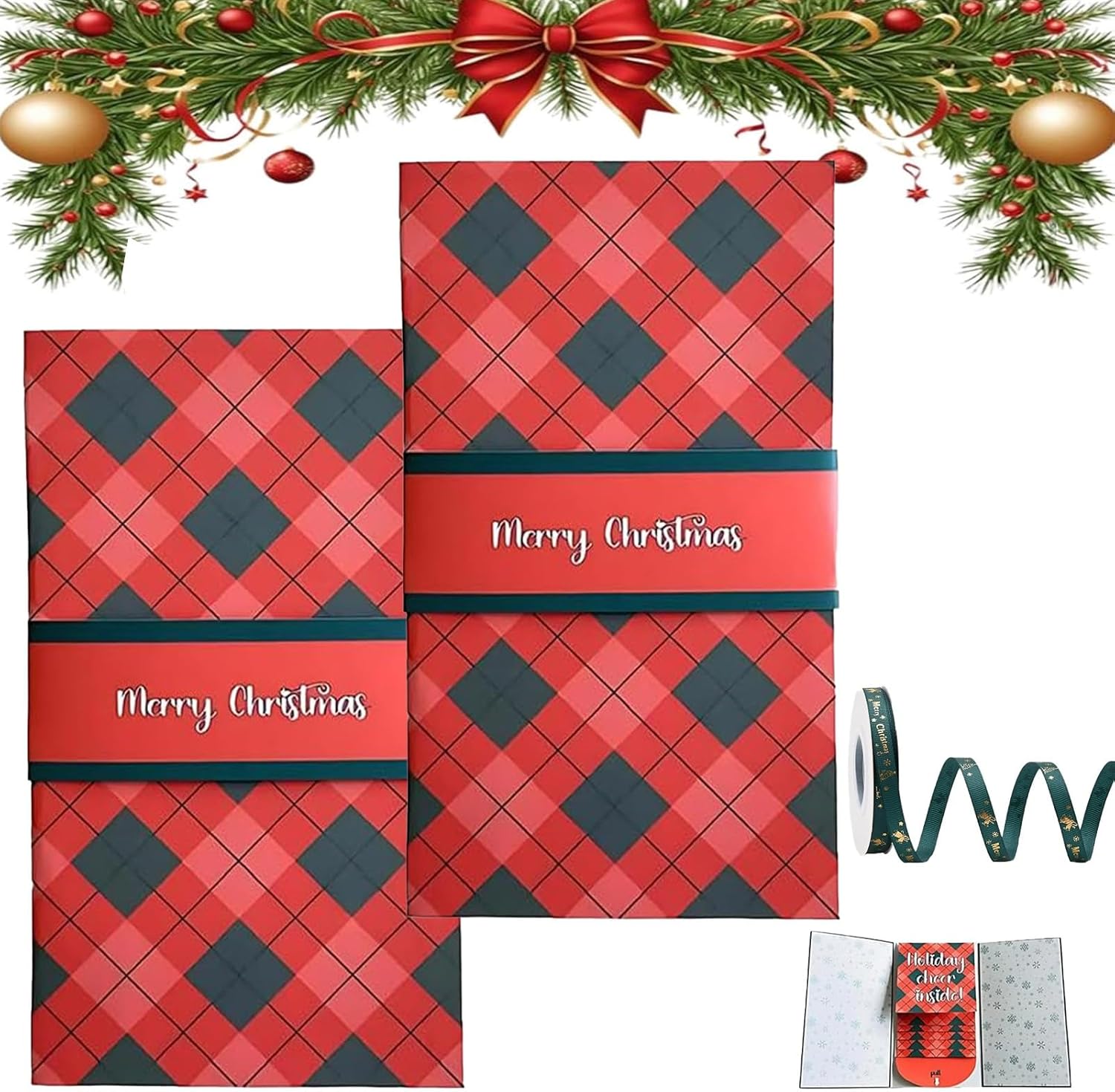FESTILA Handmade Christmas Surprise Gift Card Booklet, Multiple ...