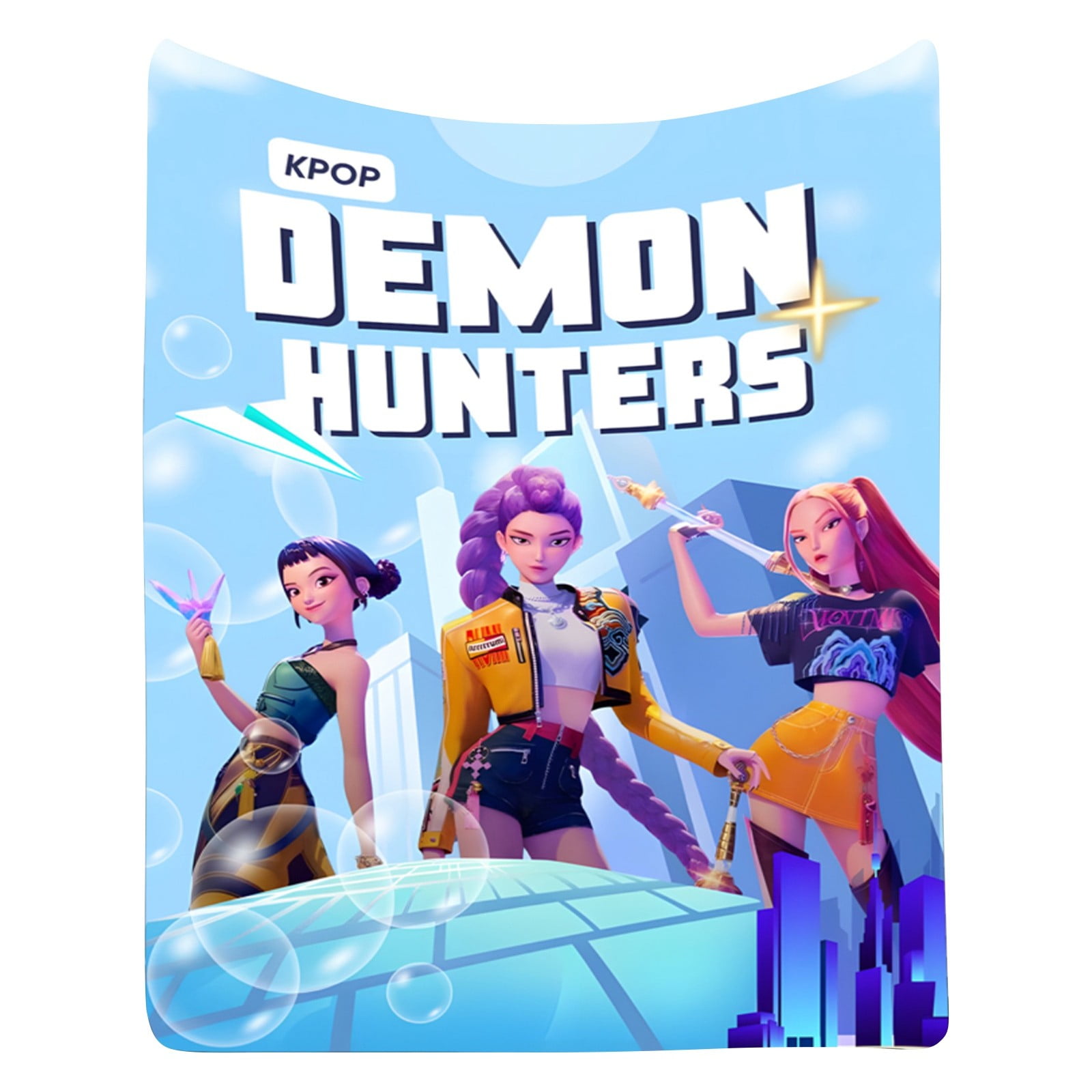 FESTILA KPop Demon Hunters Flannel Blanket Soft Sofa Bed Couch Throw ...