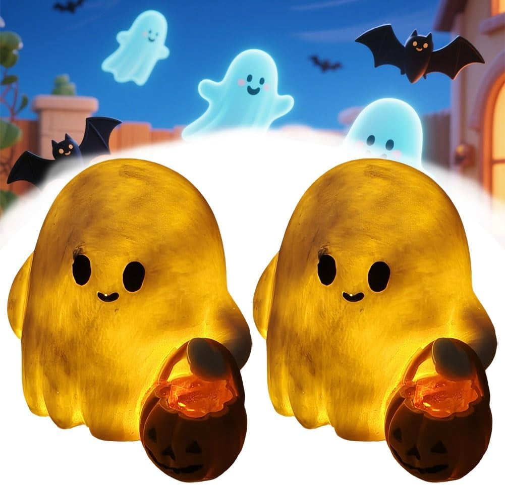 FESTILA Pumpkin Boo Buddies, Cute Tiny Trick or Treat Ghost, Funny ...