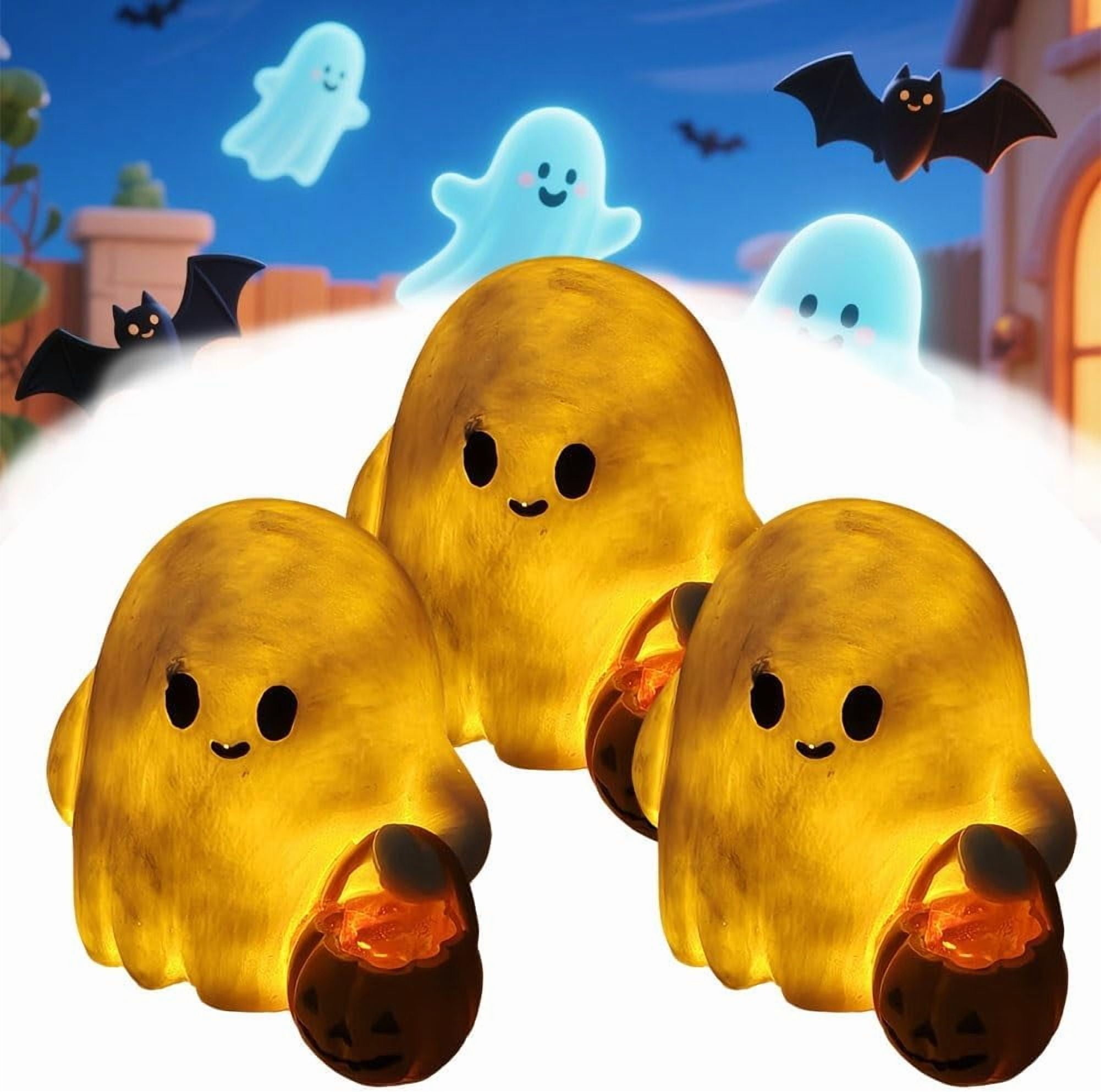 FESTILA Pumpkin Boo Buddies, Cute Tiny Trick or Treat Ghost, Funny ...