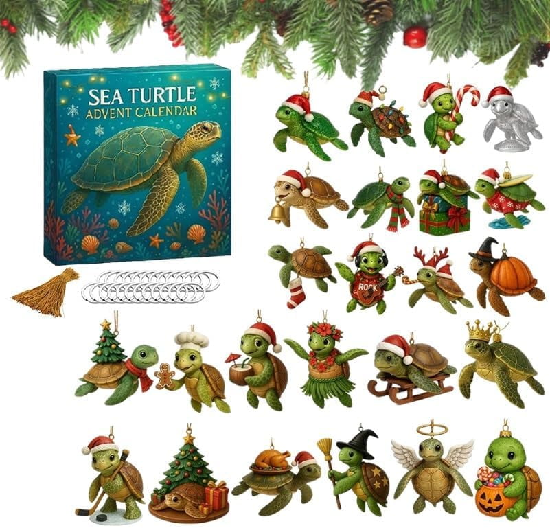 FESTILA Sea Turtle Advent Calendar 2025, 24 Adorable Sea Turtle ...
