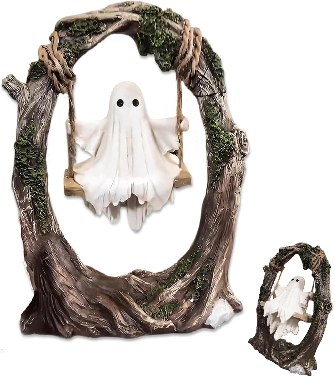 FESTILA Swinging Shadows: Ghost on a Tree Swing, Hanging Swaying Ghost ...