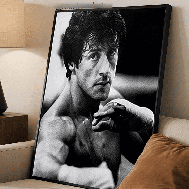 FESTIM Rocky Movie Poster Black White Boxing Action Wall Art Vintage ...