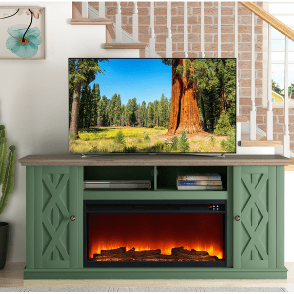 FESTIVO TV Stand For TVs Up To 78" With Fireplace Included - Walmart.com